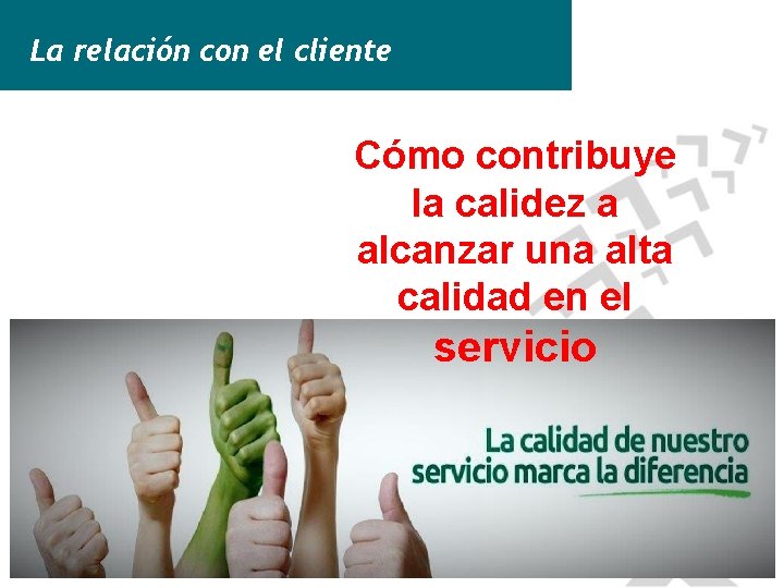 Calidad y Calidez en el Servicio al Cliente