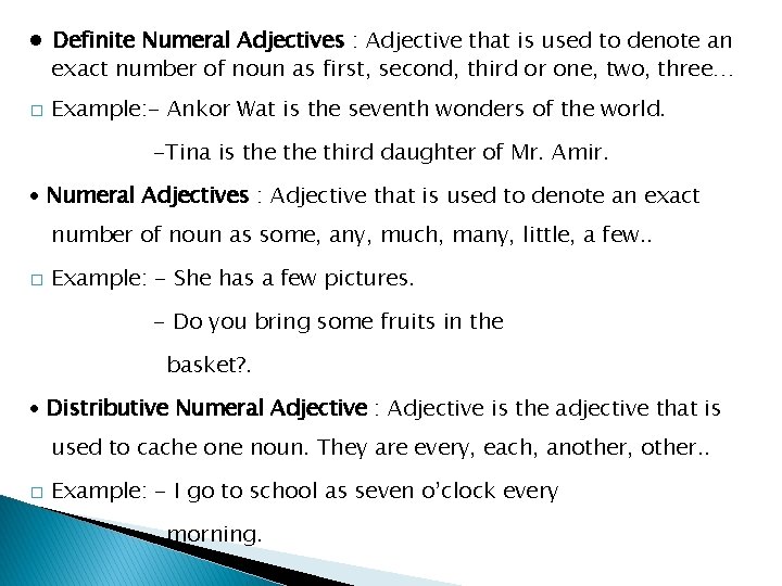 ADJECTIVES Fauziah Rahmania Y 1305020026 Kelas 6A Adjectives