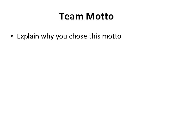 Expectations of Team Test Report Add a background