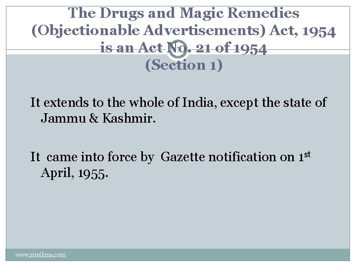 The Drugs and Magic Remedies Objectionable Advertisements Act