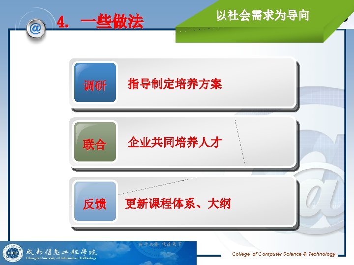 College of Computer Science Technology College of Computer