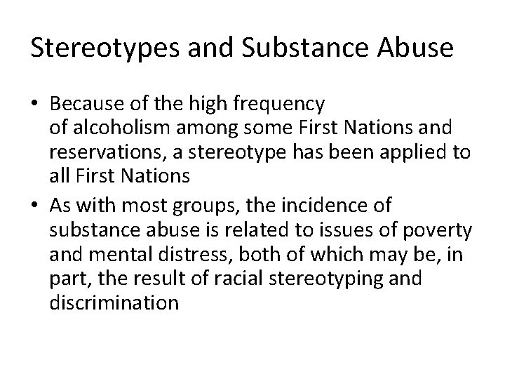 Stereotypes and the Portrayal of First Nations Think