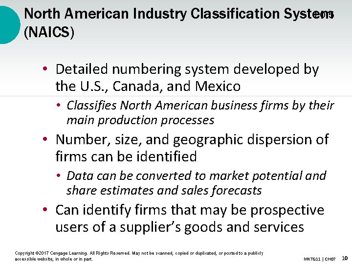 7 Business Marketing Copyright 2017 Cengage Learning All