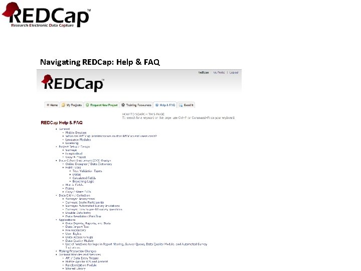 REDCap 101 An Introduction to REDCap Thomas Wilson