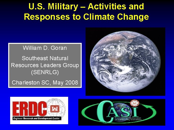 U S Military Activities and Responses to Climate