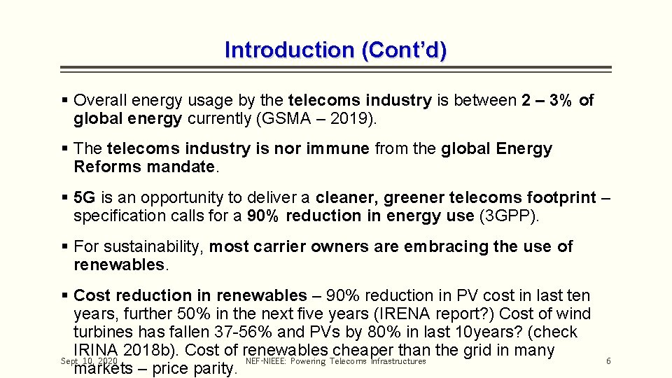 POWERING TELECOMMUNICATIONS INFRASTRUCTURES By Engr Kings Adeyemi National