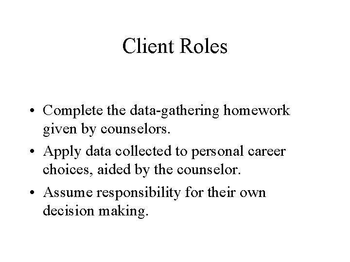 Career Information and Resources Chapter 6 Relationship Between