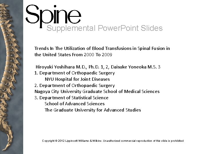 Supplemental Power Point Slides Trends In The Utilization
