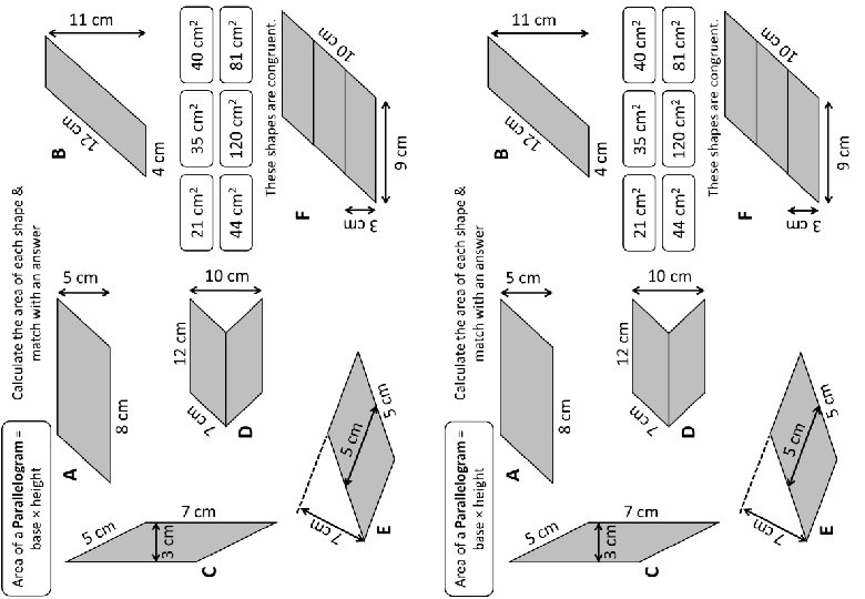 Parallelogram Area Demonstration This resource provides animated ...