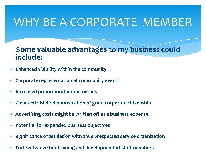 HOW TO MOUNT A SUCCESSFUL CORPORATE MEMBERSHIP DRIVE
