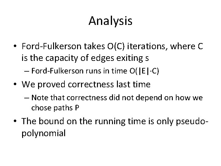 Algorithms Lecture 15 Network flow Review FordFulkerson algorithm