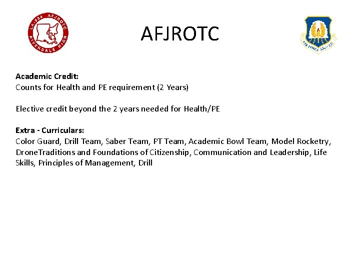 AFJROTC AFJROTC Lt Col Jerry Brumfield SMSgt Gail