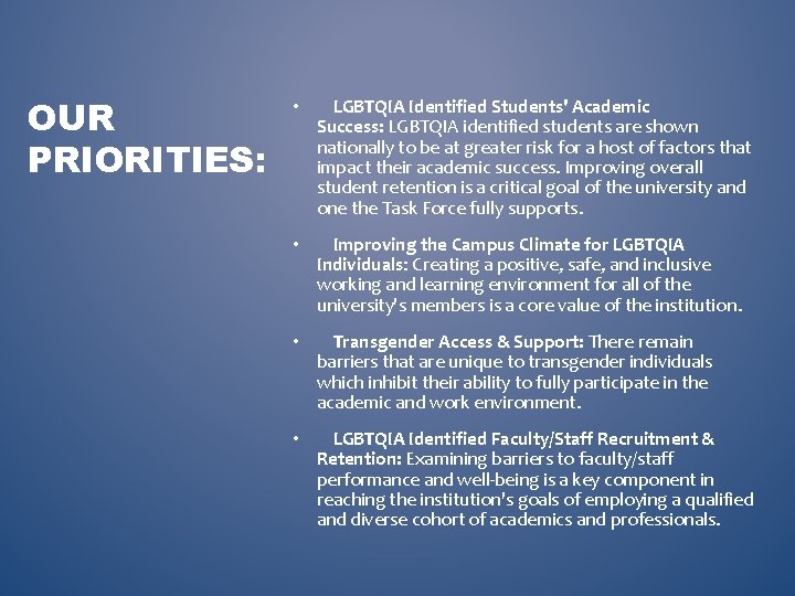 LGBTQIA TASK FORCE Matthew Tombaugh Chair ngel Romn