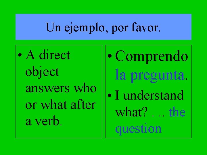 Direct Object Pronouns Mi Cuentito Cada da yo