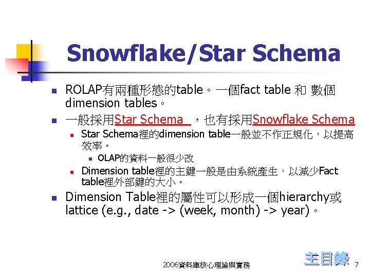 OLAP n n n Overview Data Warehouse Data