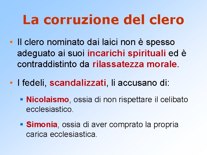Chiesa e Impero La lotta per le investiture