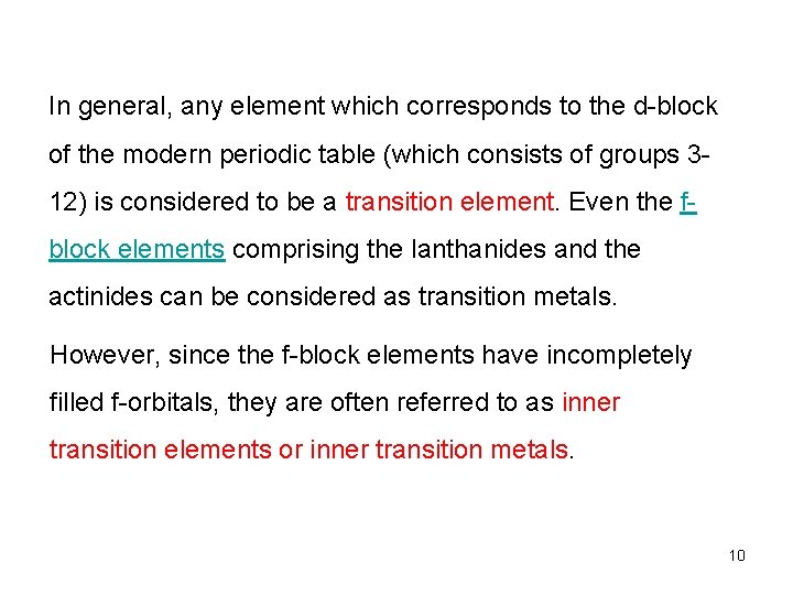 Transition Elements Periodic Table Elements that have similar