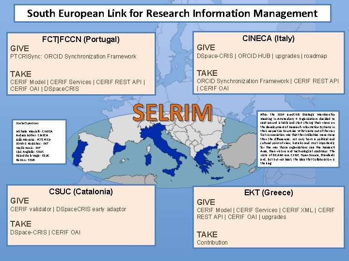 South European Link for Research Information Management CINECA