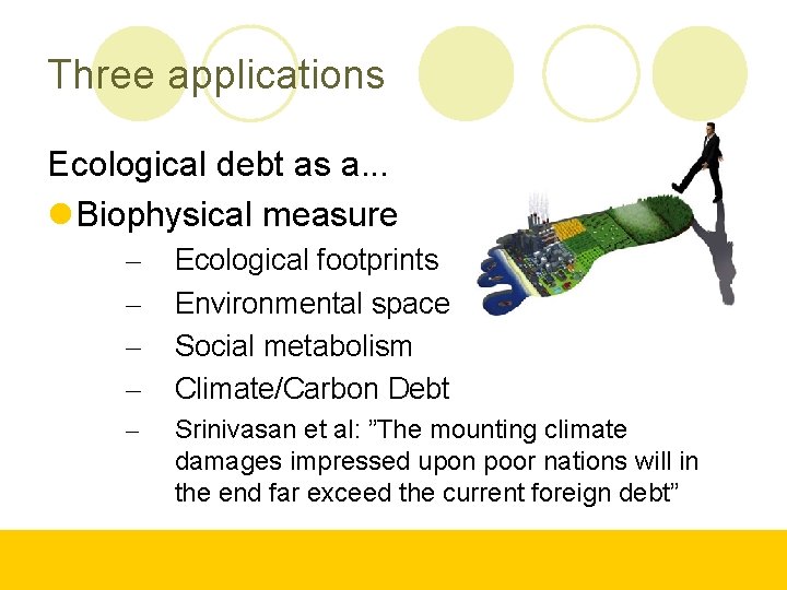 Ecological Debt History meaning and relevance for environmental