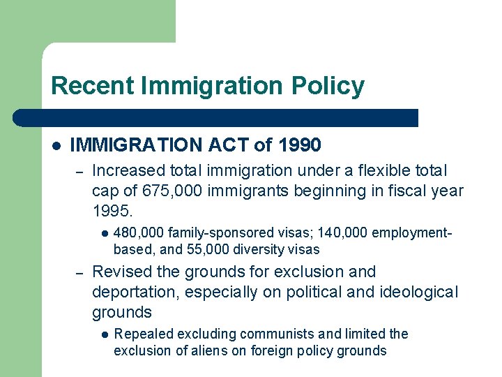 US IMMIGRATION DEMOGRAPHICS Derek Hommel Daniel Cho Introduction