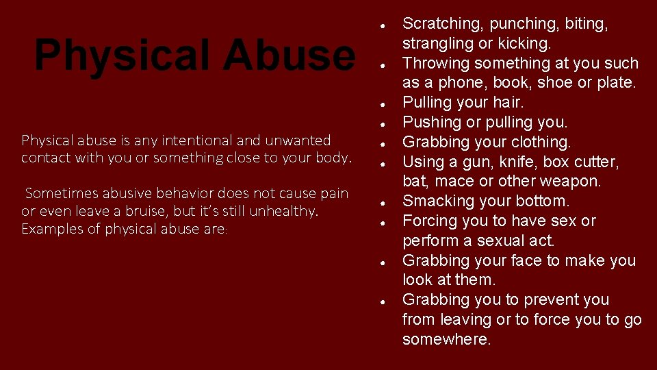 Teen Dating Violence and Sexual Abuse Prevention What