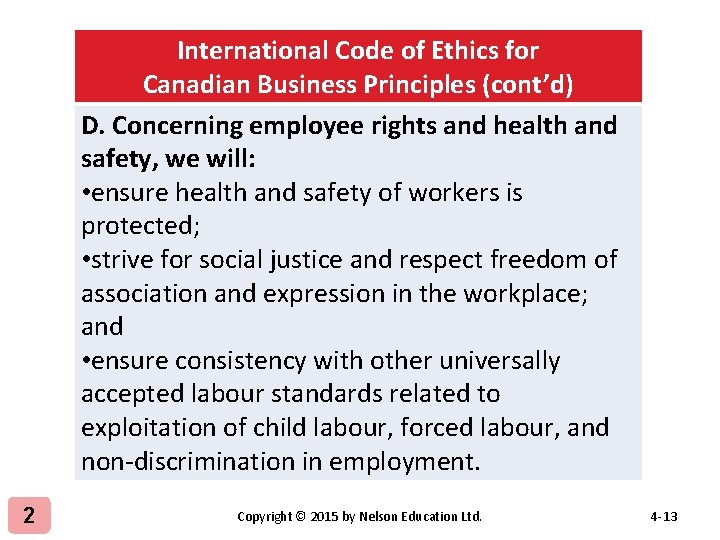 Chapter 3 Ethics and Social Responsibility Learning Outcomes