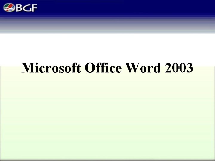 Microsoft Office Word 2003 Plan a document Word