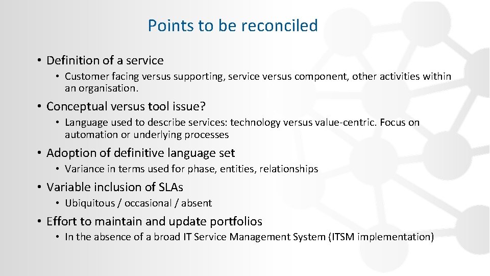 Panel discussion Topics Better understand the goals status