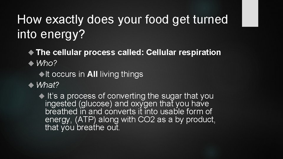 Photosynthesis Cellular Respiration Overview What is energy Energy