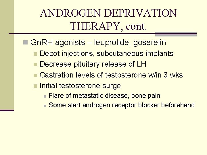 PROSTATE CANCER Module 3 of RenalProstate Disease Bill