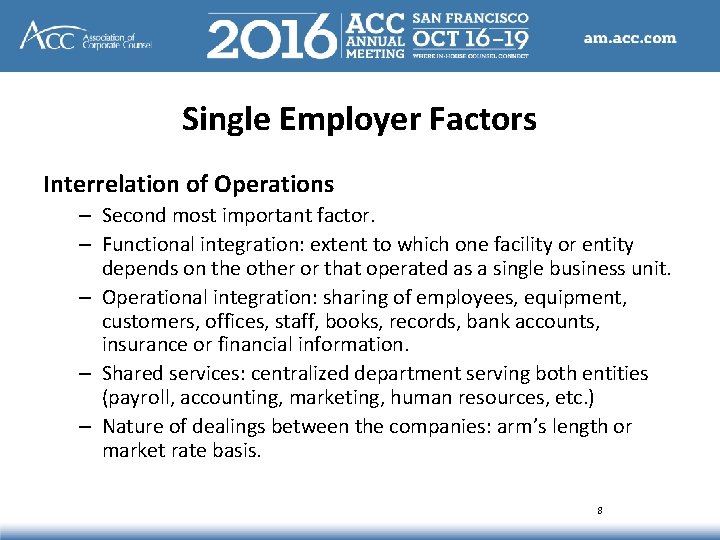 Session Overview Affiliated Company Liability Single Employer NLRA