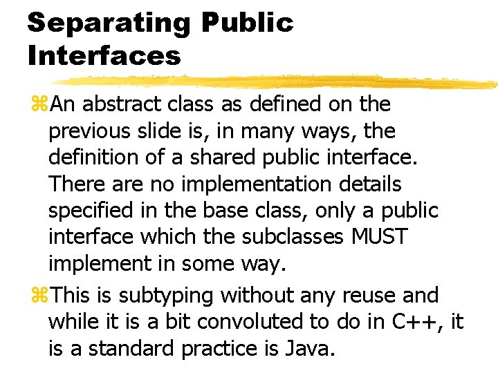 Abstract Base Classes and Class Summary 12 7