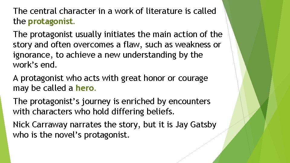 Secondary Characters in The Great Gatsby The central