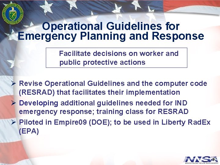 National Radiological Emergency Preparedness Conference Department of Energy