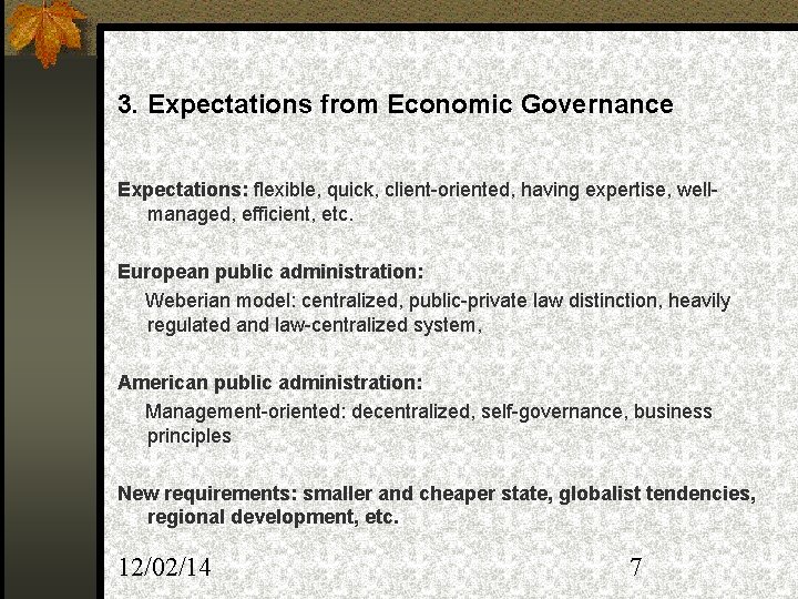 State Institutions of Economic Governance State and Governance