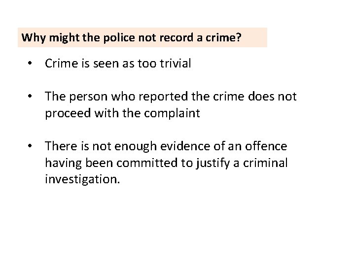 How do we measure crime Learning Objectives 1