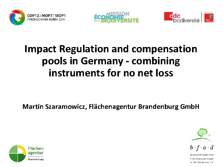 Impact Regulation and compensation pools in Germany combining