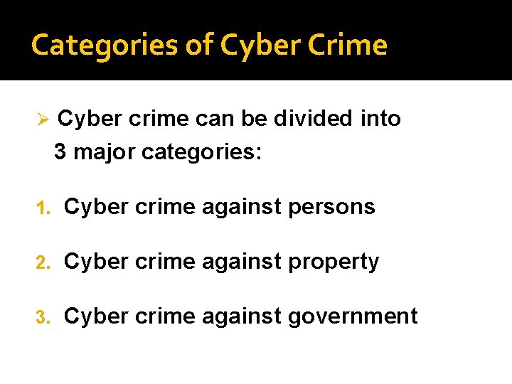 CONTENTS Defining Cyber Crime History of Cyber Crime