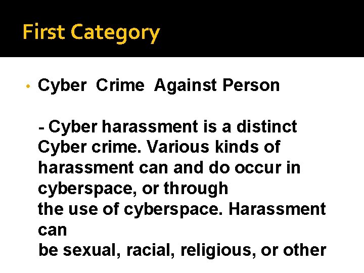 CONTENTS Defining Cyber Crime History of Cyber Crime