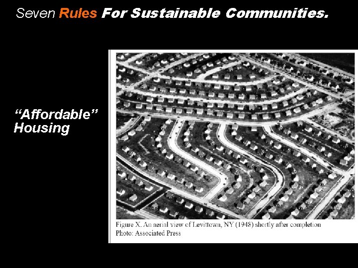 Seven Rules For Sustainable Communities Sprawl Seven Rules