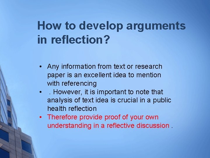 Reflection on reflection A public health student resource