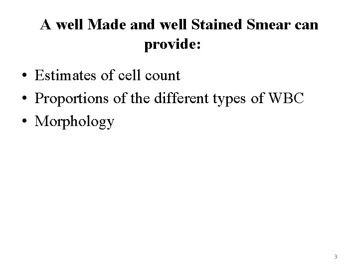 Examination of Peripheral Blood Smear Dr S Homathy