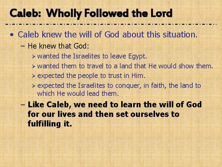 Caleb Introduction Born in Egypt as a slave