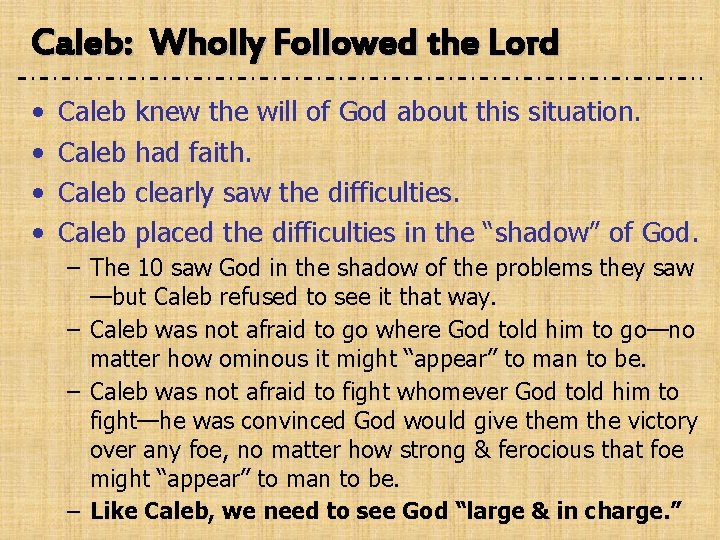 Caleb Introduction Born in Egypt as a slave