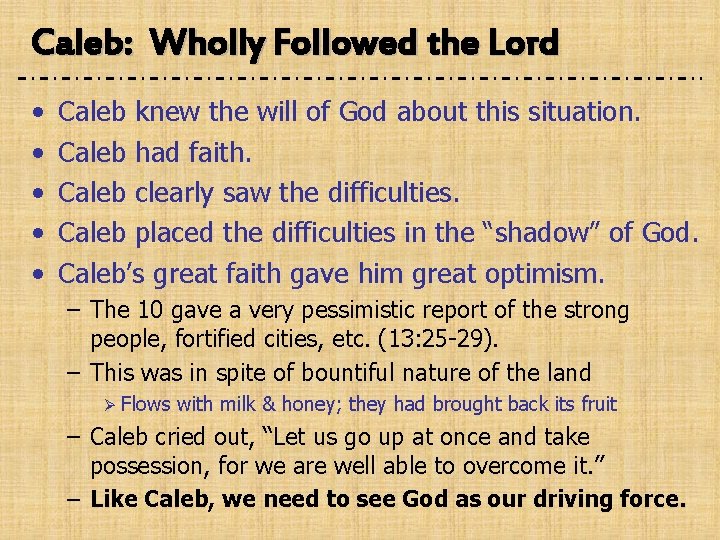 Caleb Introduction Born in Egypt as a slave