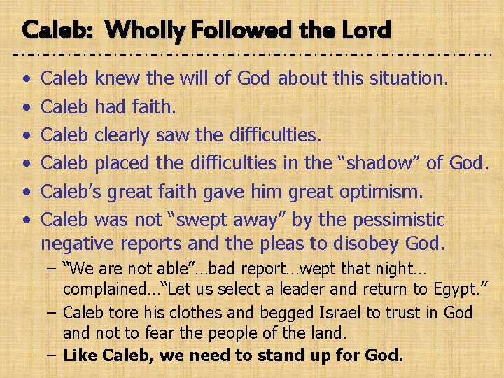 Caleb Introduction Born in Egypt as a slave