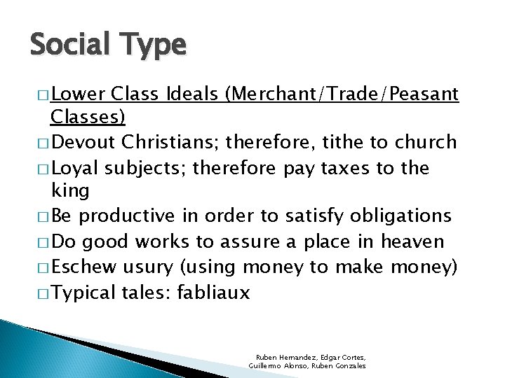 The Canterbury Tales MerchantsTrades Class English IV Ruben