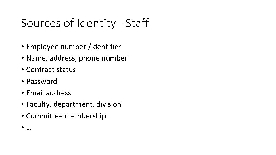 Identities An introduction What is an Identity ISOIEC