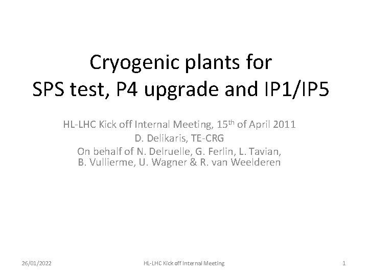Cryogenic plants for SPS test P 4 upgrade