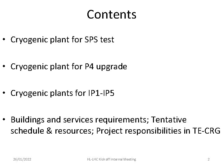 Cryogenic plants for SPS test P 4 upgrade